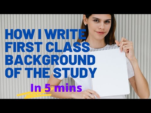 how to write a background of the study in research paper/how to write an introduction with examples