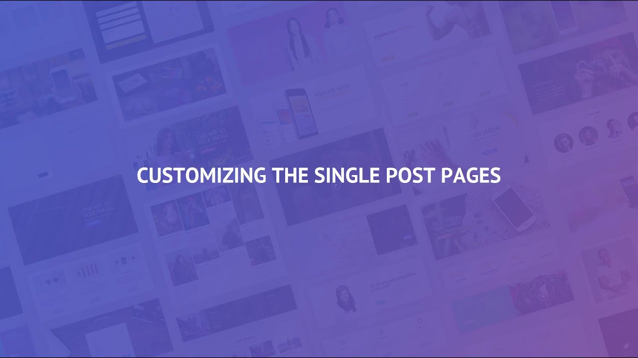 7 Customizing the Posts