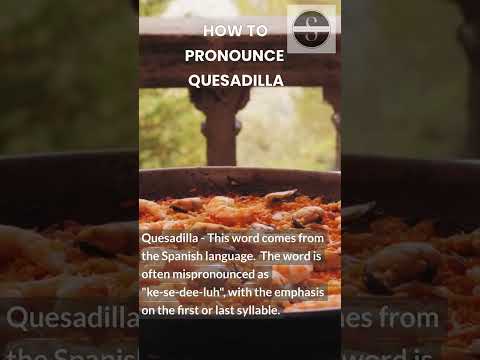 Quesadilla PRONUNCIATION #shorts #learnenglish #pronunciation