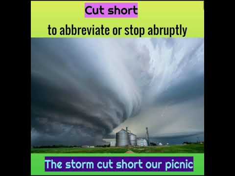 "Cut short" meaning