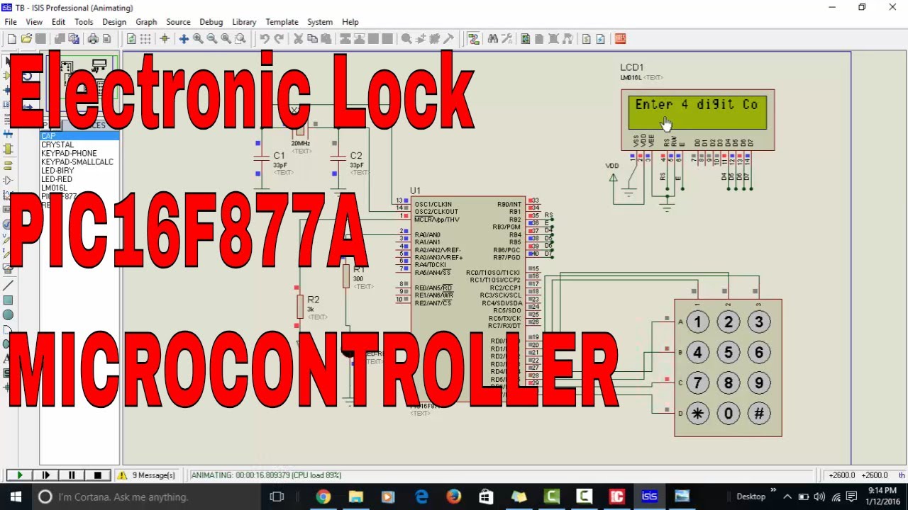 electronics lock using pic microcontroller