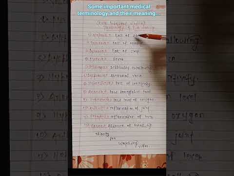 Medical Abbreviation #medical terminology #shorts #viral video #ytvideo