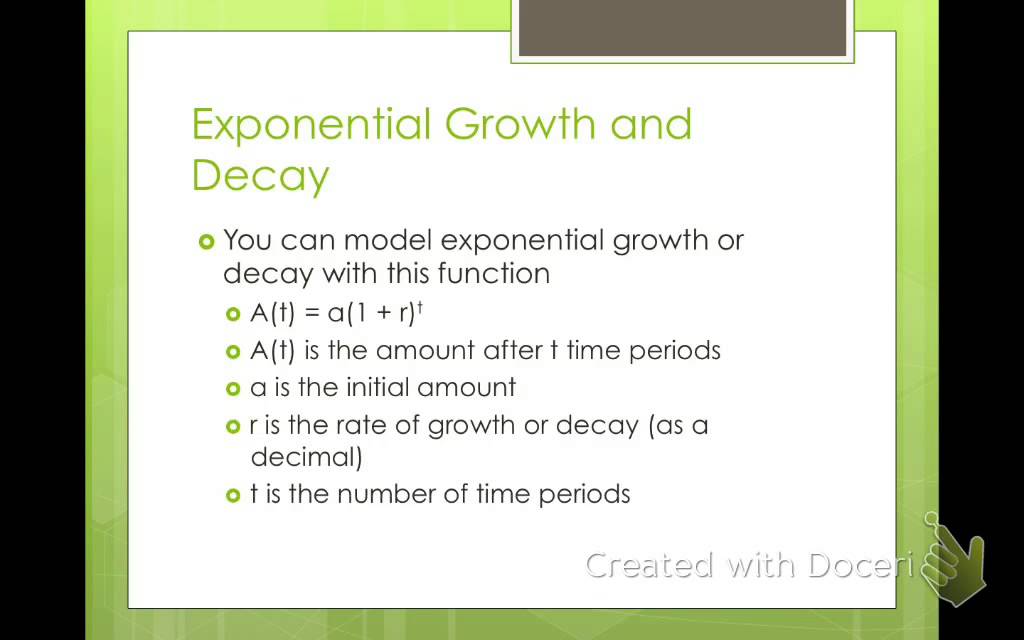 Algebra 2 Exploring Exponential Models (7-1)