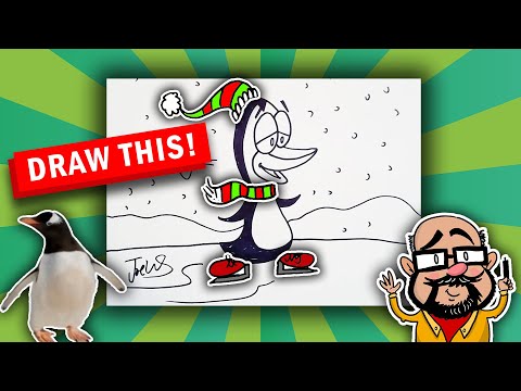Cartoon Academy: Playful Penguin