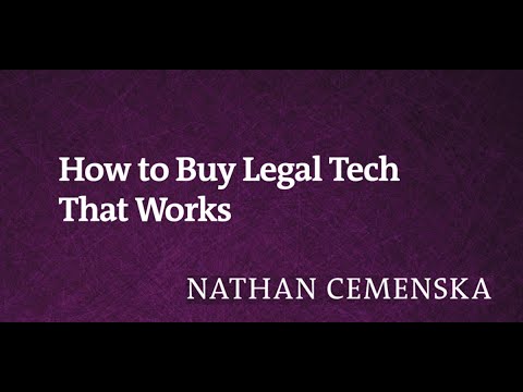 How to Buy Legal Technology That Works
