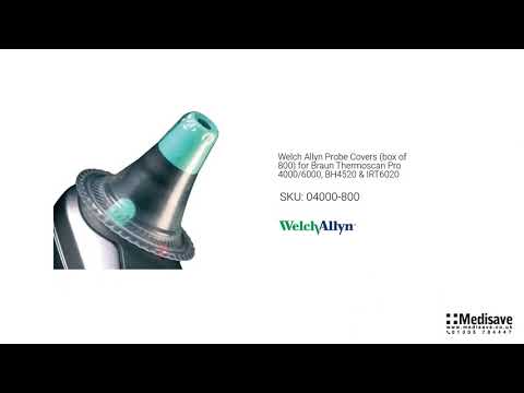 Welch Allyn Probe Covers box of 800 for Braun Thermoscan Pro 4000 6000 BH4520 IRT6020 SKU 04000 800