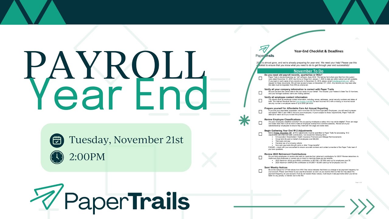 The Final Stretch - Payroll and HR Year End Webinar