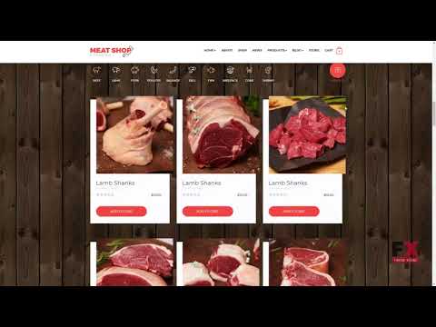 Meat Shop eCommerce Website Template TMT | Free Template  Odeserundiy