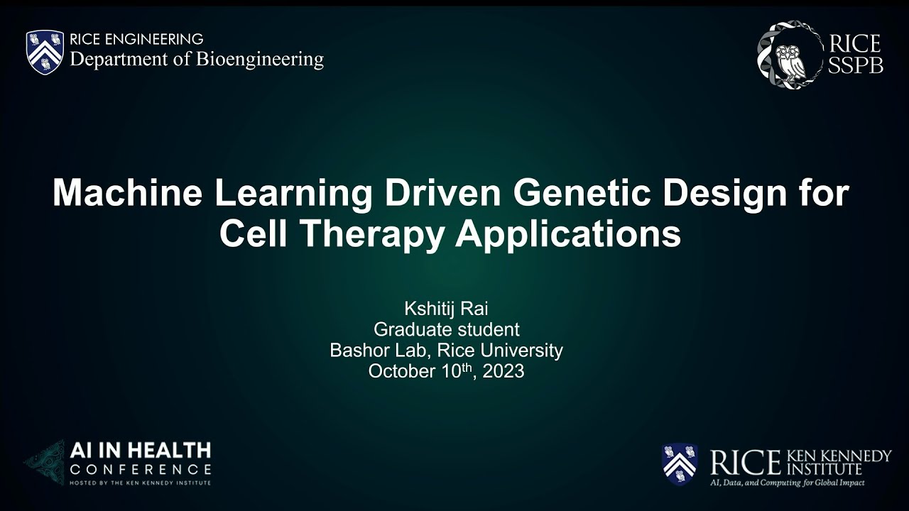 Technical Talk: Machine Learning Driven Synthetic Gene Circuit Design for Cell Therapy Applications