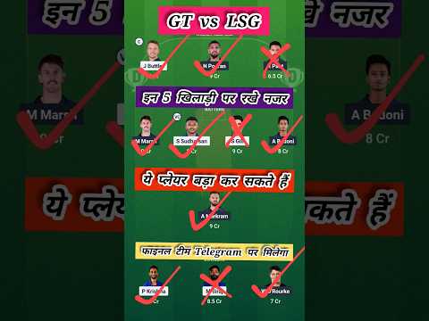 Gujarat vs Lucknow Dream11 | GT vs LSG Dream11 Prediction | GT vs LSG Dream11 Team Of Today Match