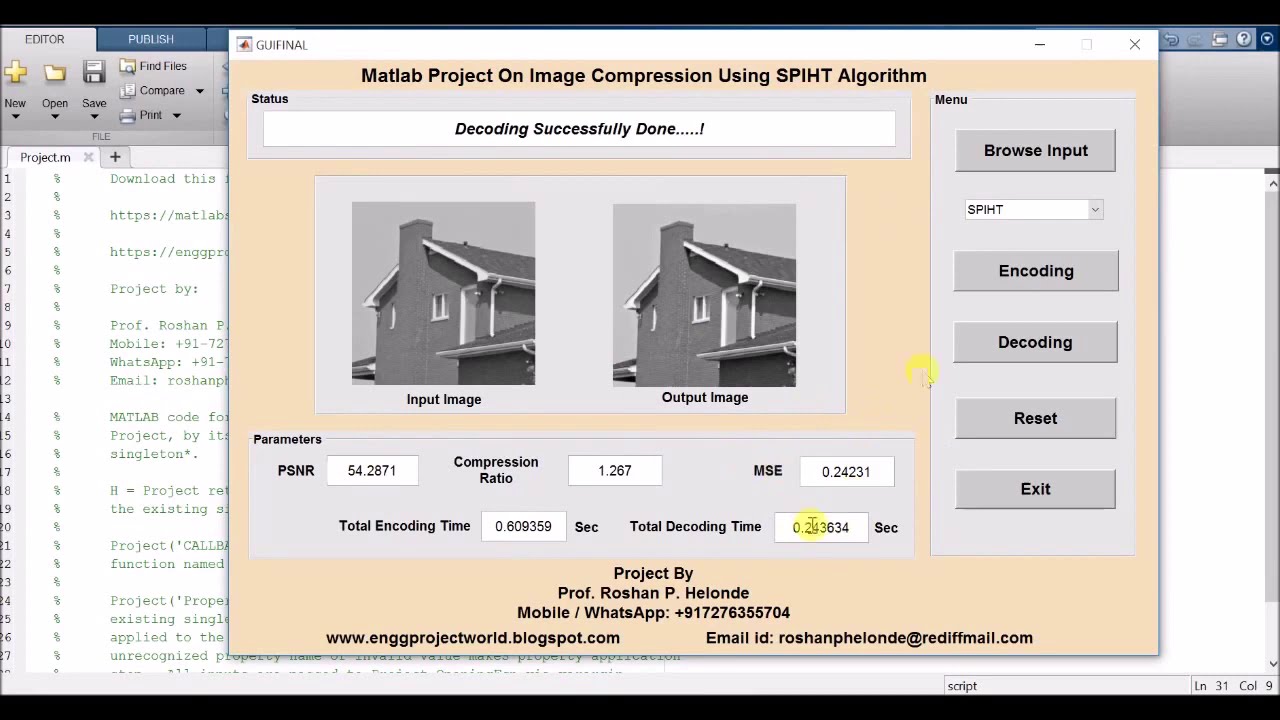 Image Compression Using SPIHT Algorithm Matlab Source Code
