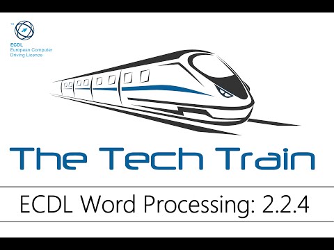 ECDL Word Processing - 2.2.4