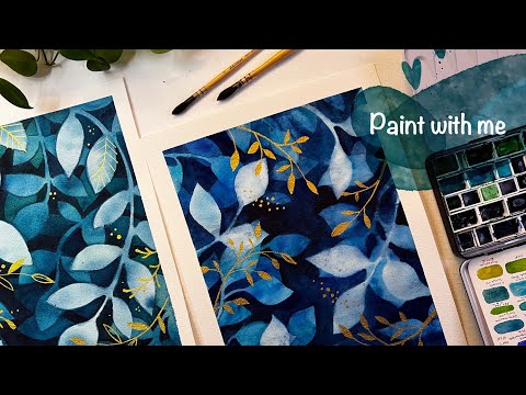 Watercolor tutorial🎨Negative painting technique