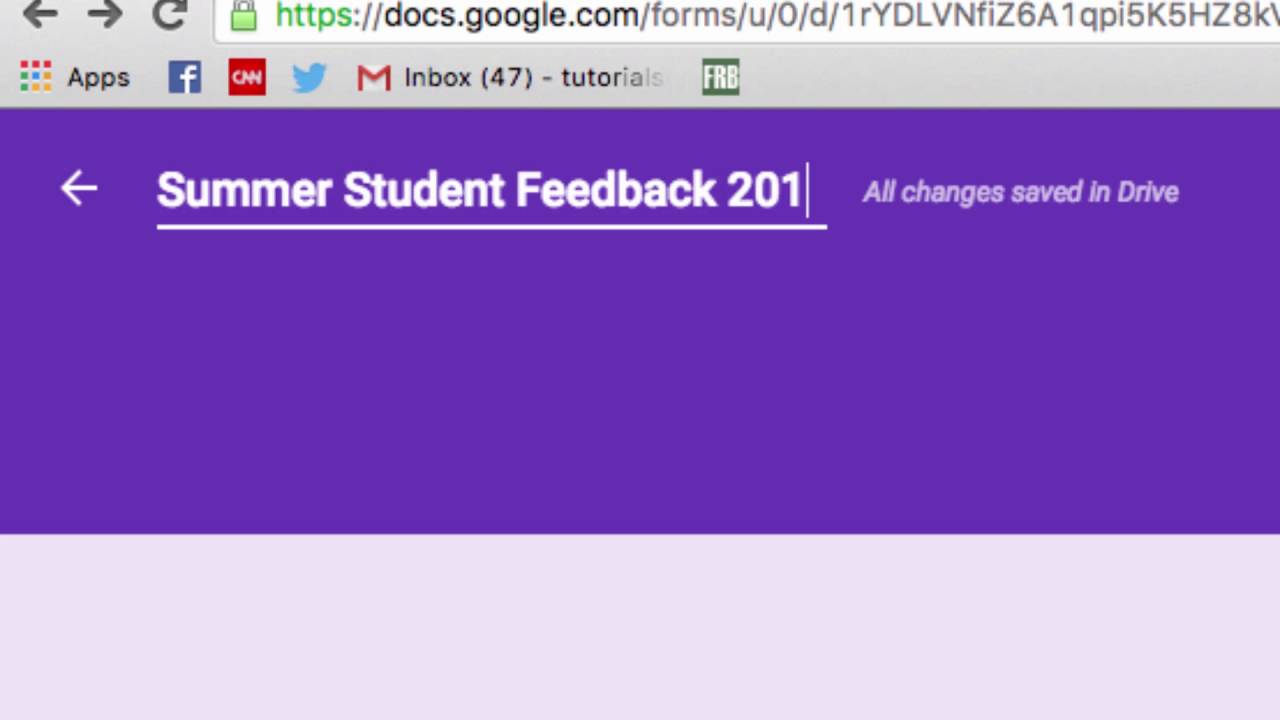 Capturing Student Feedback With Google Forms