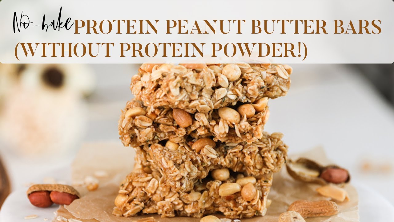 No-Bake Protein Peanut Butter Bars (Without Protein Powder!)
