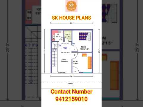 House Design 24' X 25' // 67 SQYDS House Map // House Plan #shorts #AShortADay