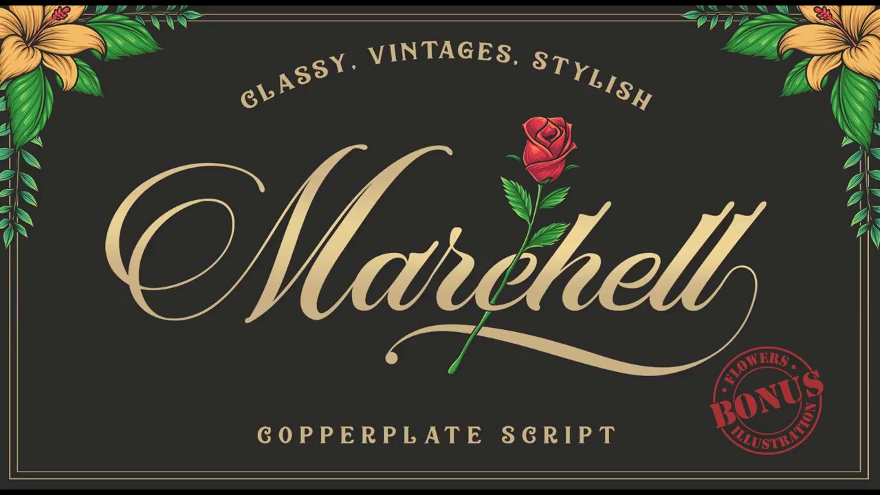 Marchell Script Guide ( How to using Marchell Script Font )
