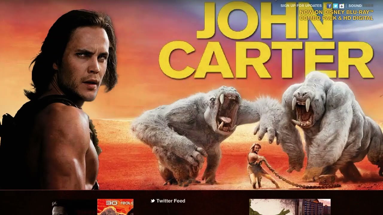 John Carter Flash website in 2012