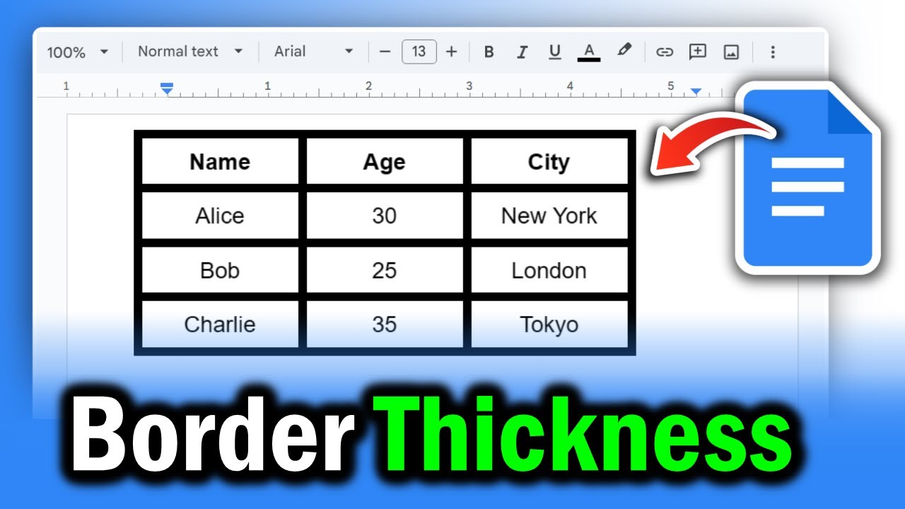 Google Docs Table Border Thickness: How to Change Easily