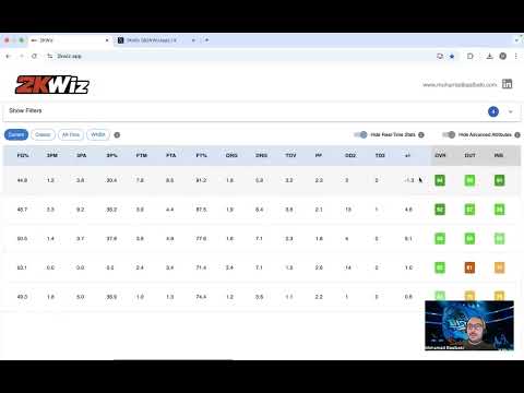 2KWiz - NBA player tool - New NBA real-time stats feature + filtering for NBA 2K & NBA Enthusiasts