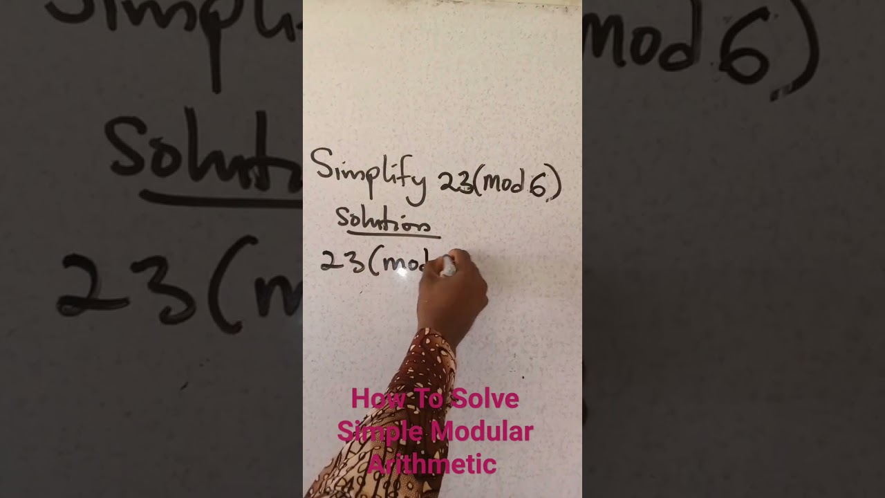 How To Solve Simple Modular Arithmetic @fischermath271