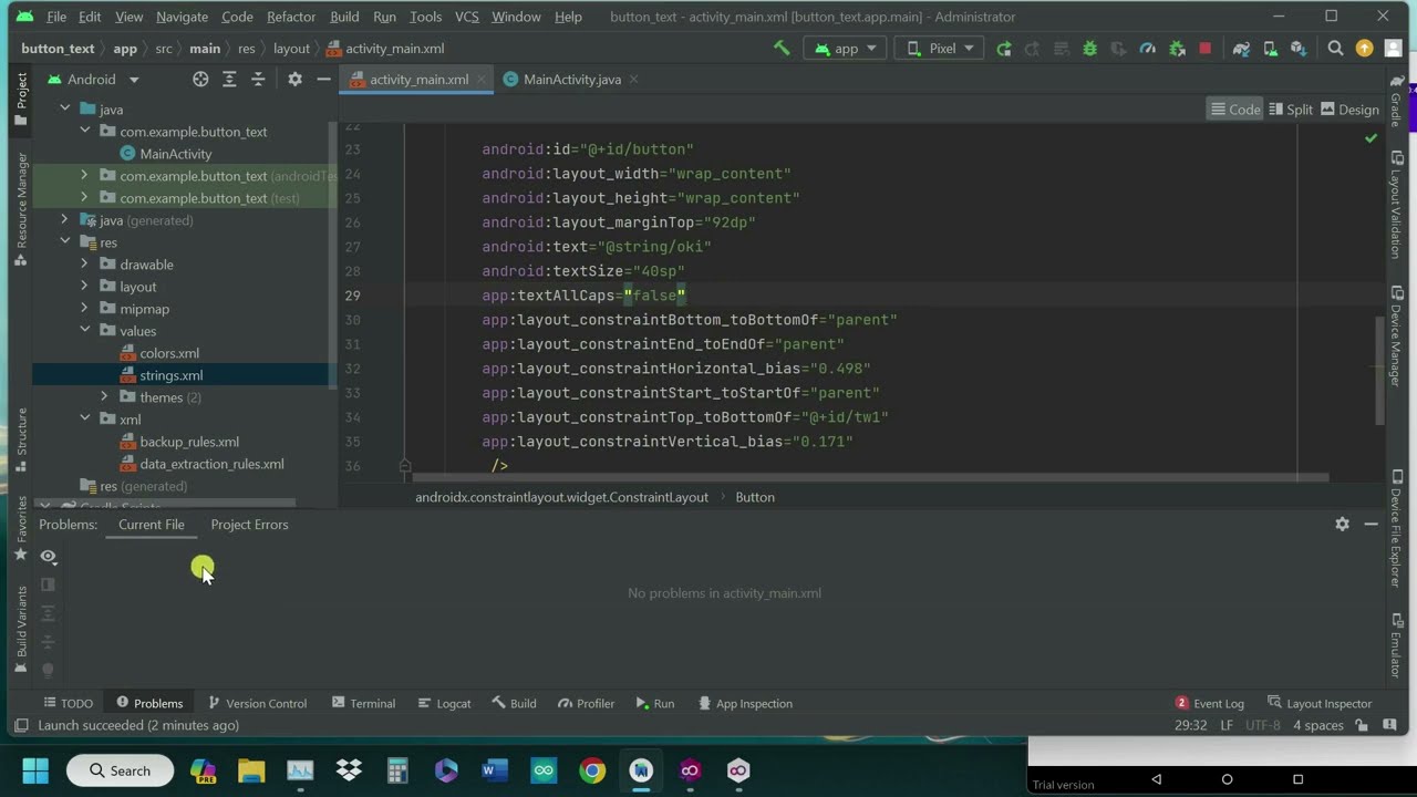 Fix Unknown attribute android:textAllCaps