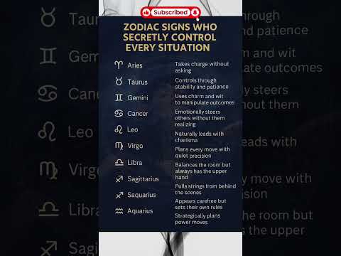 Zodiac signs who Secretly Control Every Situation #astrology #horoscope #usa #fyp