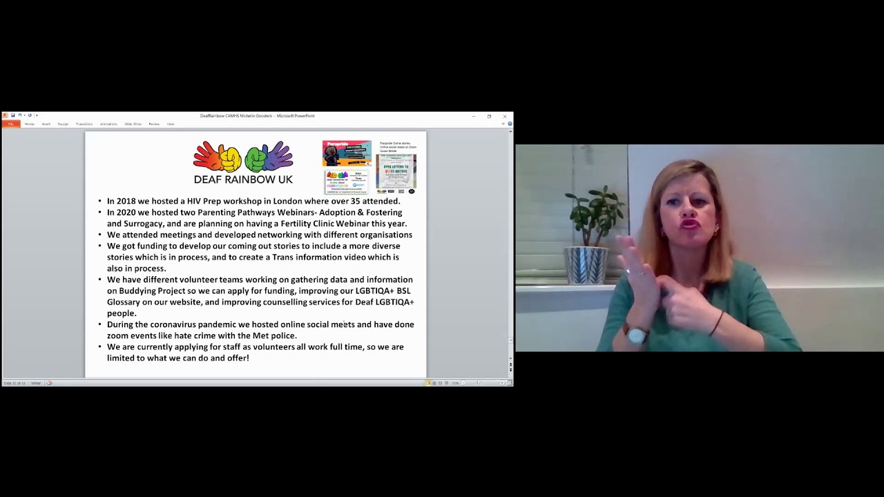 About Deaf Rainbow UK - Michelle