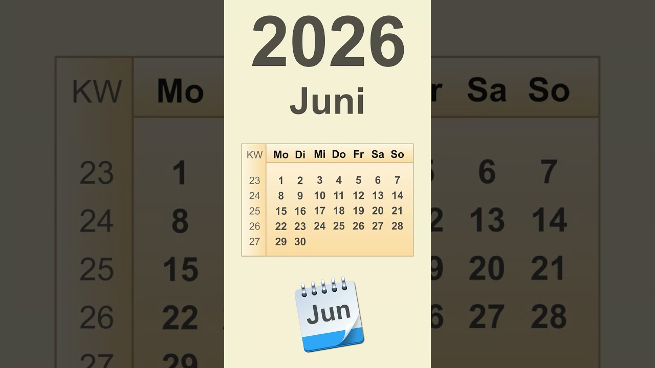 Kalender Juni 2026
