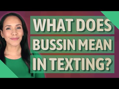 What does bussin mean in texting?