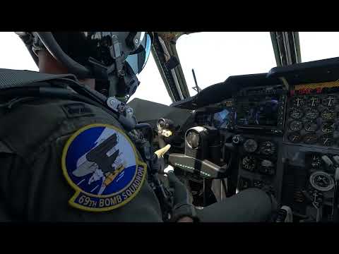 COCKPIT VIEW of a B-52H Stratofortress Bomber Mission over Europe