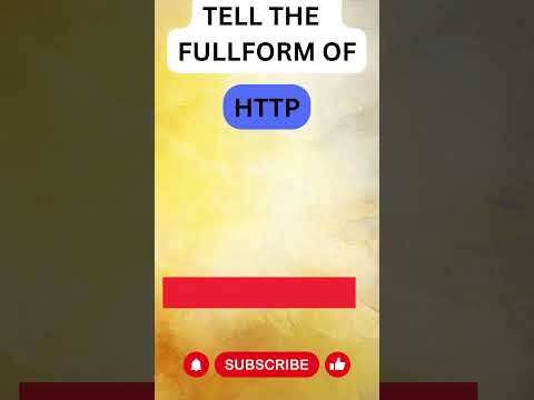 Full form of HTTP #fullform #gk #trivia
