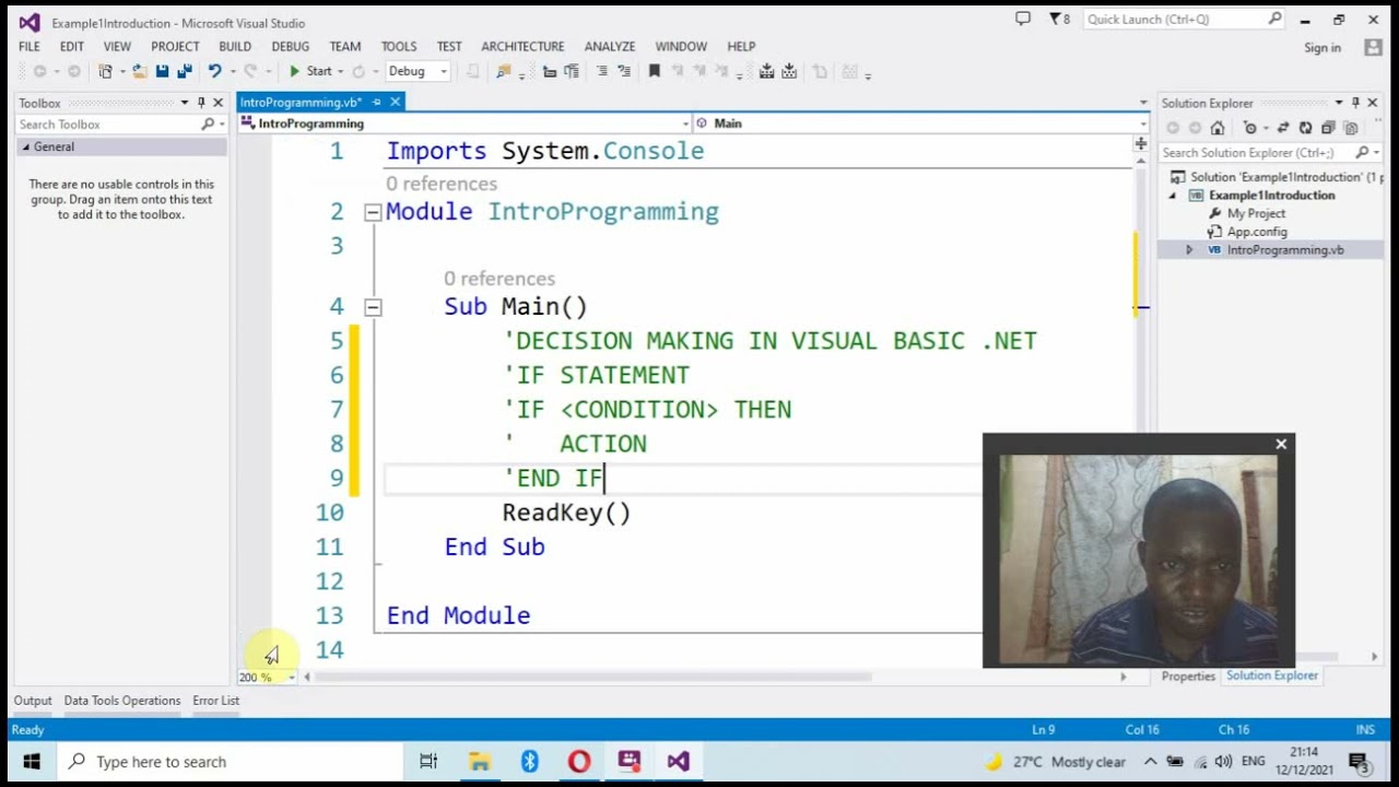 Lesson 2: Control Structures 1 in VB.Net  by Soki
