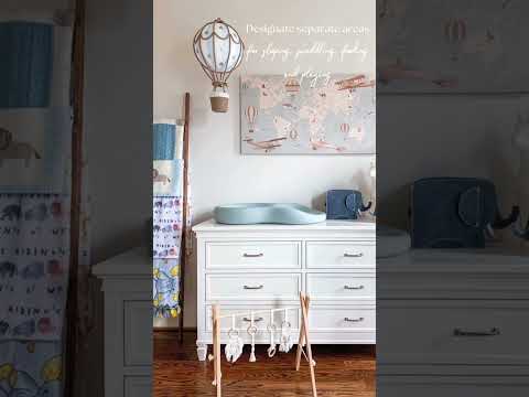 A few tips for creating a hot air balloon themed nursery /kids room🤍 #neutralnursery #nurserydecor