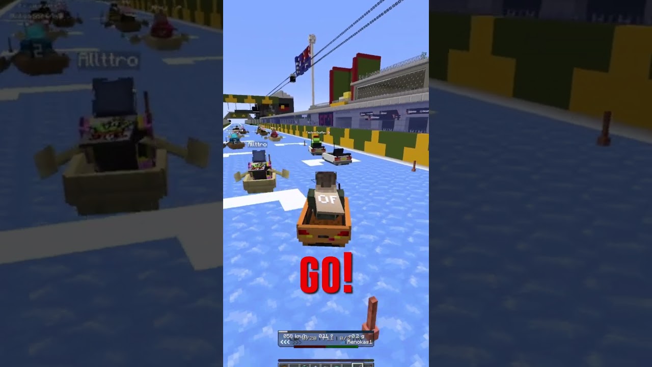 coldest start in minecraft ice boat racing
