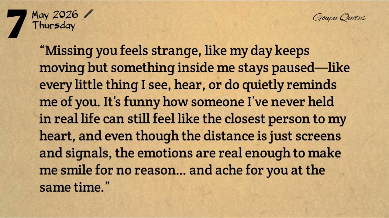 Missing You Feels Different… 💔 | Deep Love Quote About Online Relationship