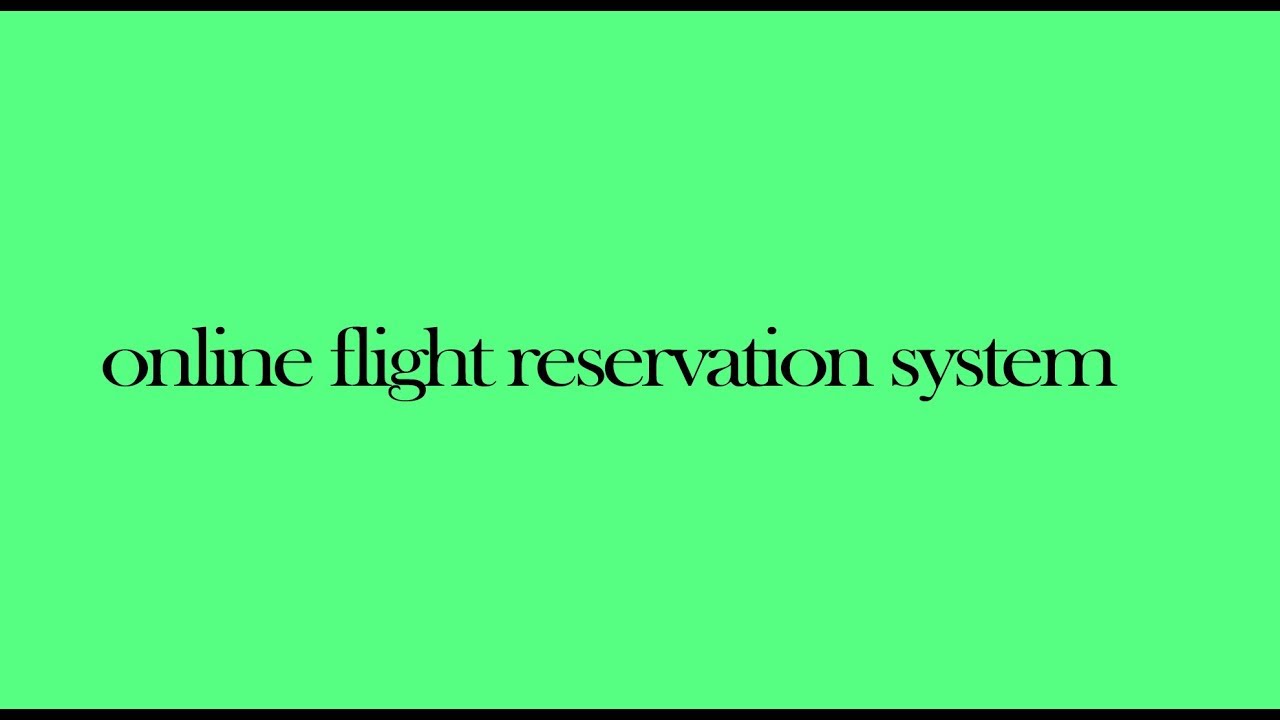 online flight reservation system || Java Mini Projects || CSE Minor Projects