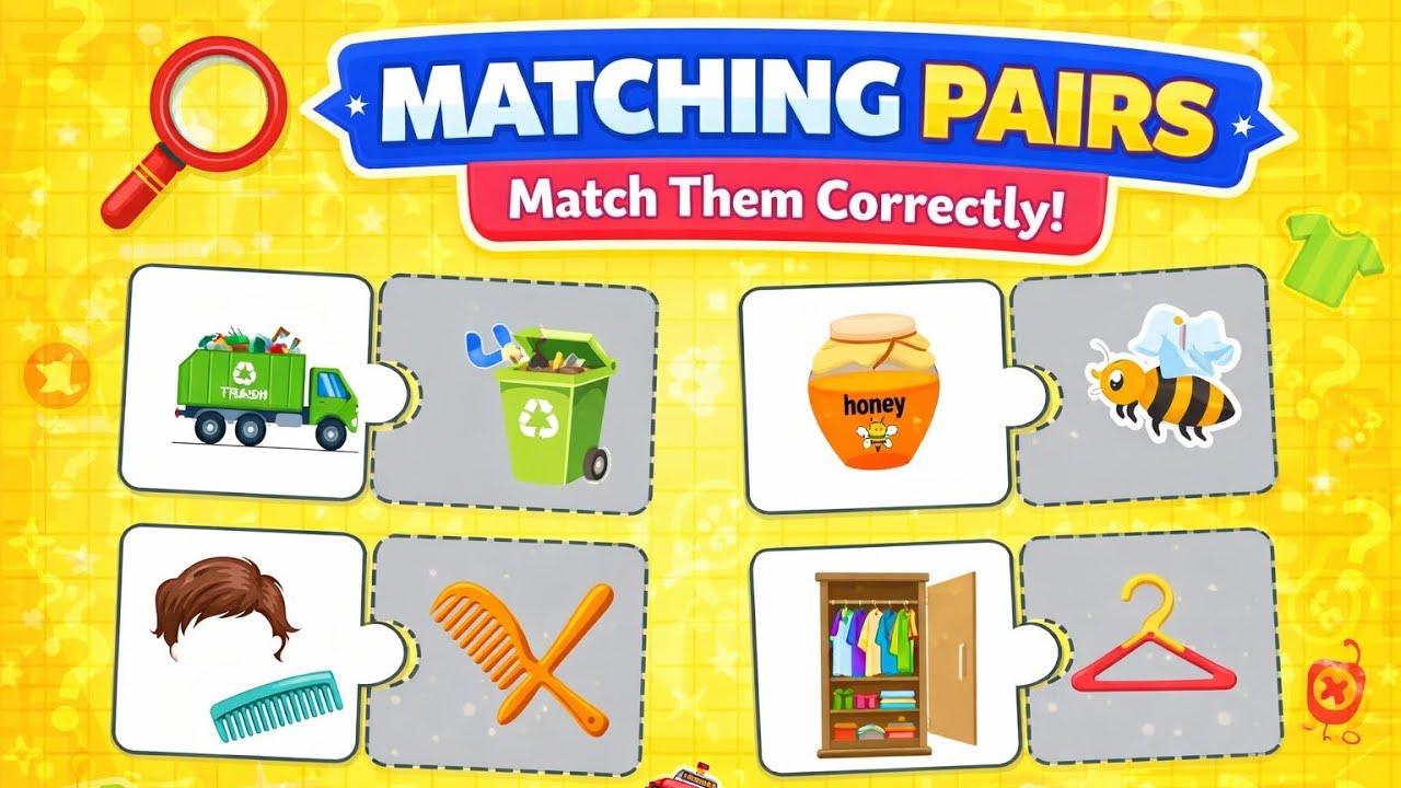 Match the Correct Pairs for Kids | Fun Learning Game | The Learnify Web