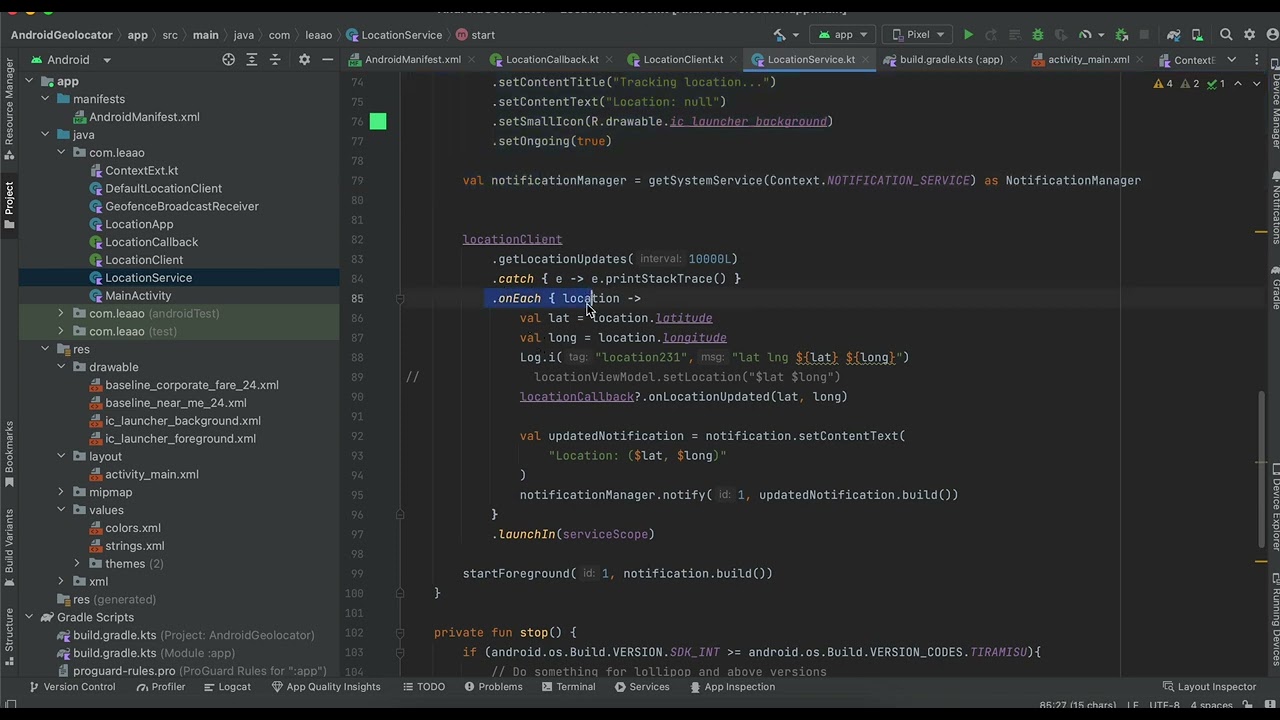 How to do geofencing in native android app with background location