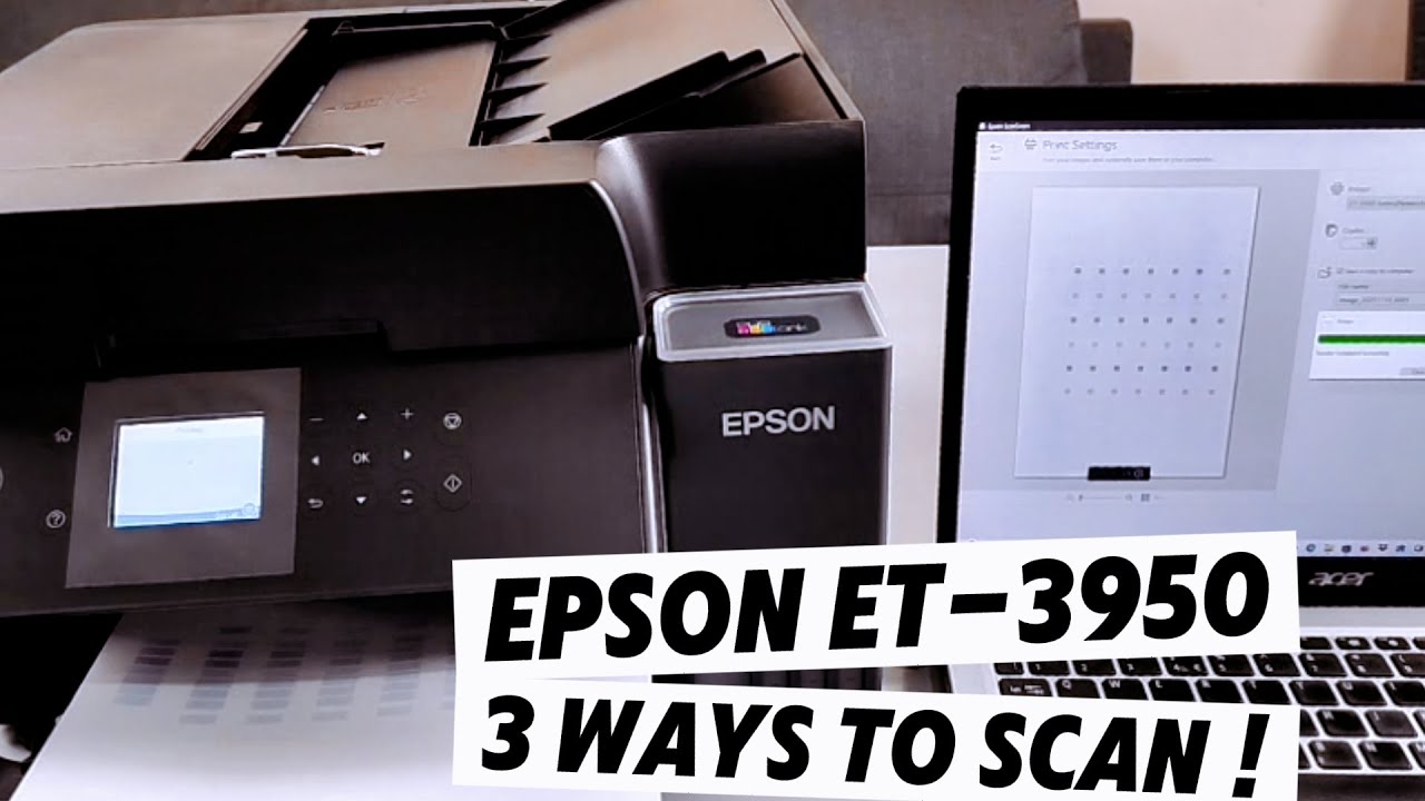How To Scan  with Epson ET 3950 To Computer , Save PDF and Print (Full Scan Guide)