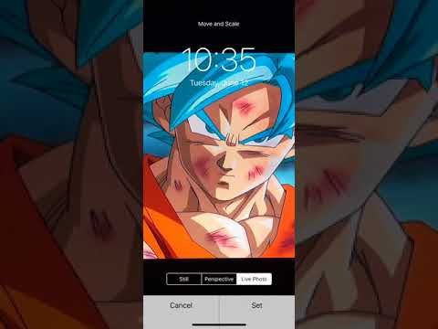How to get live dragon ball Z wallpaper on iPhone X