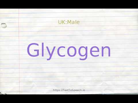 How to pronounce glycogen