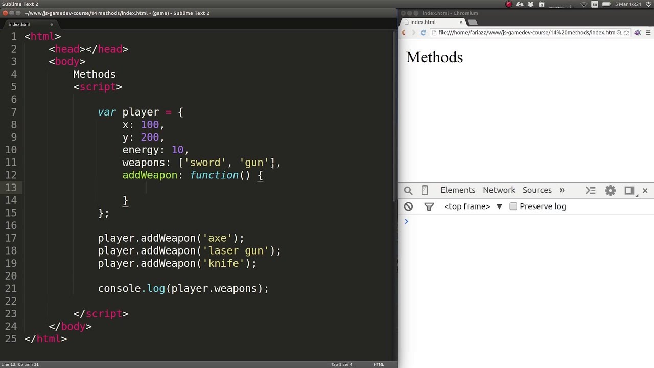 JavaScript Methods Tutorial, How to Create JavaScript Methods