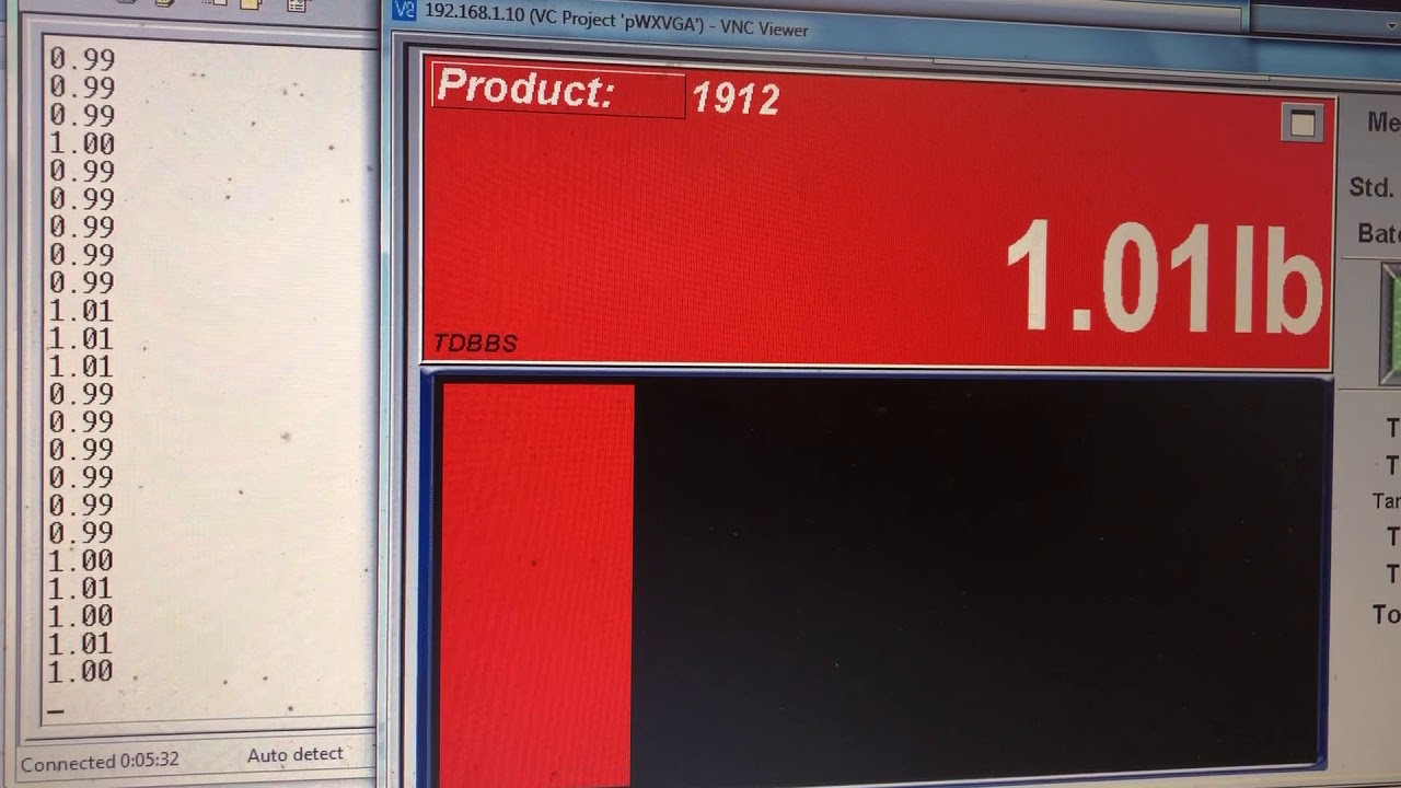 Transmitting ethernet string to hyperterminal