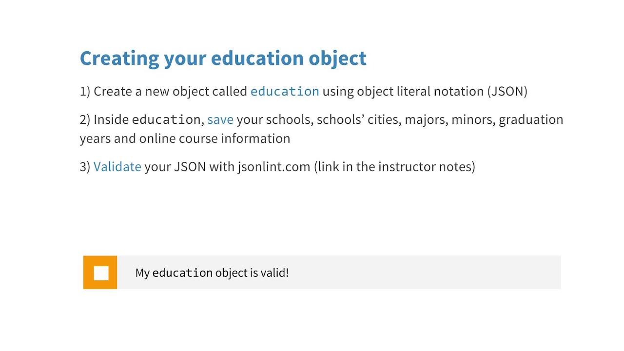 Validating JSON Quiz - JavaScript Basics