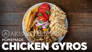 Homemade Chicken Gyros | Akis Petretzikis - Cooking Videos