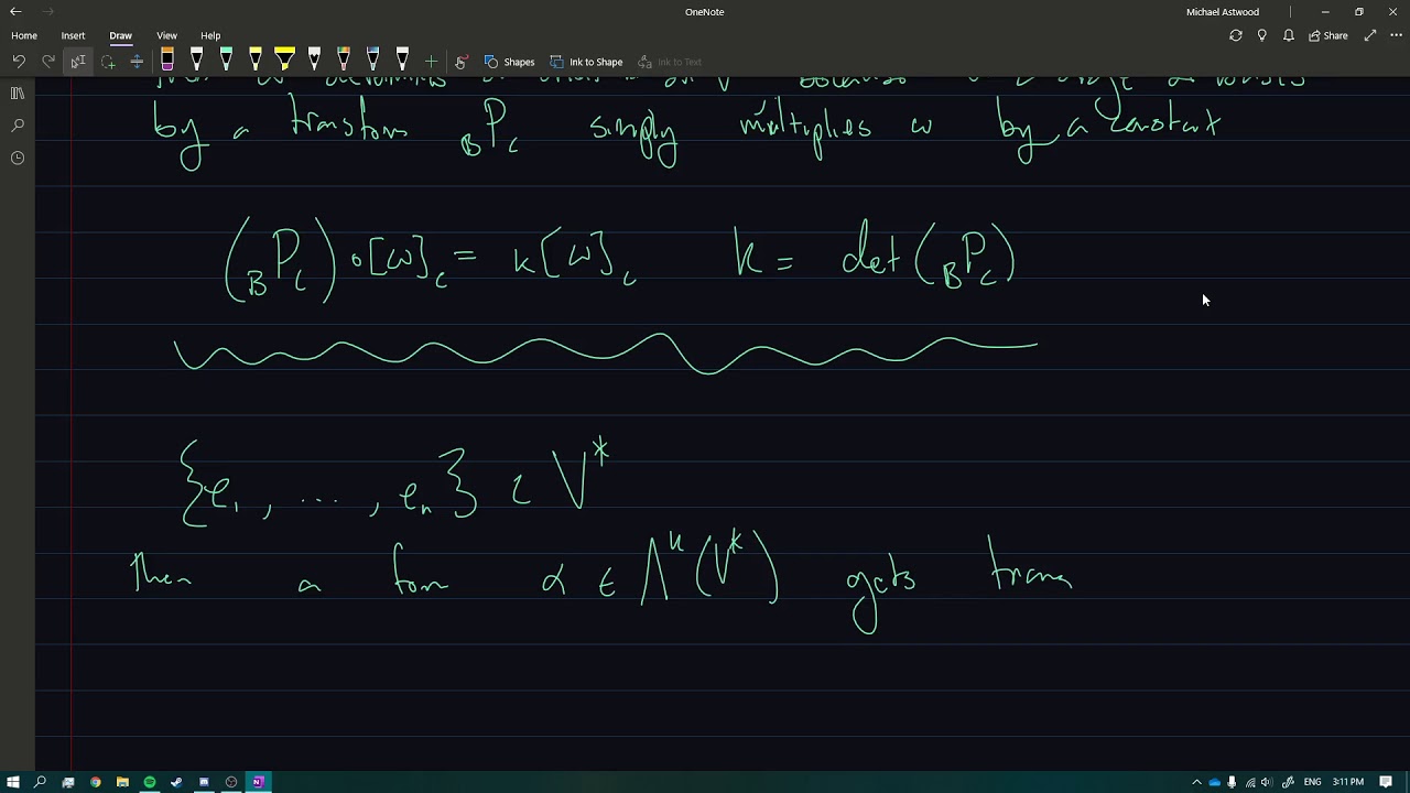Differential Geometry Lecture 3: Orientations on V