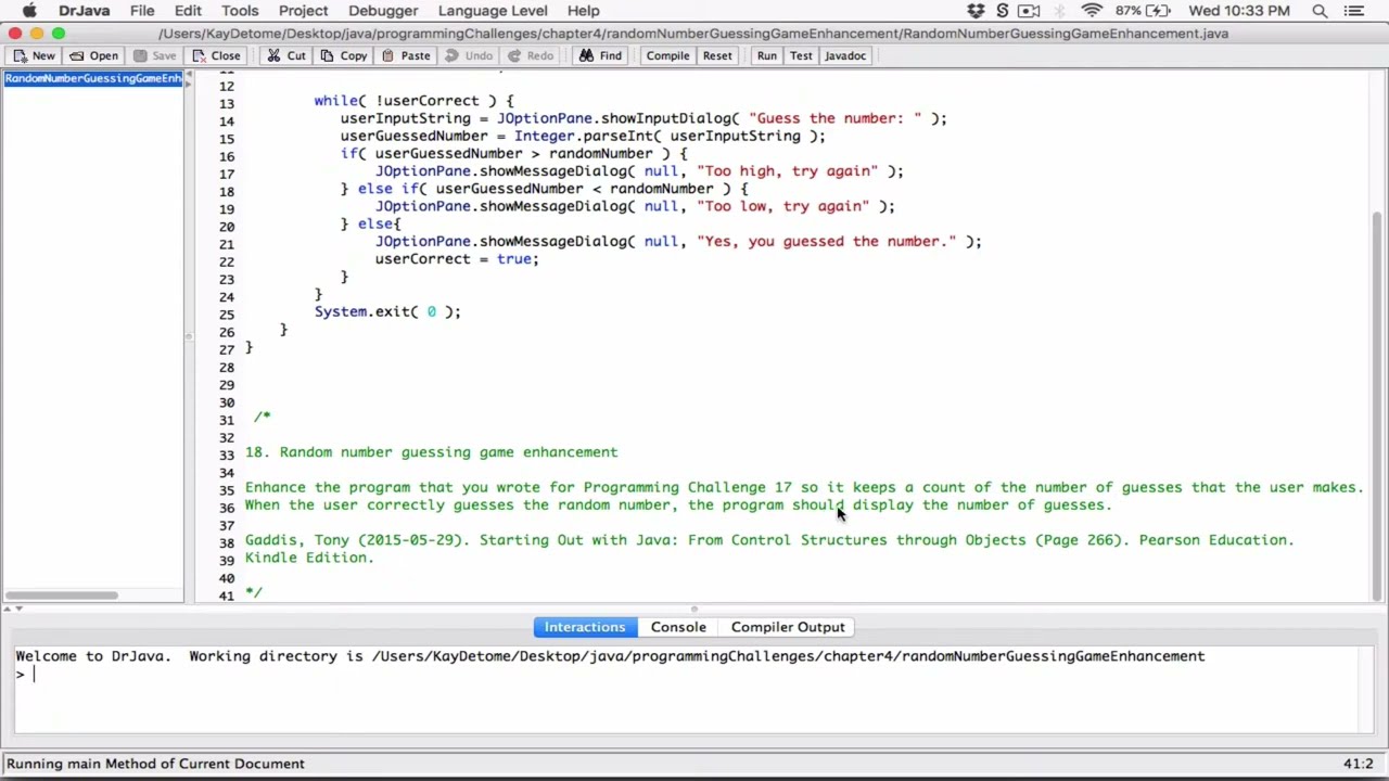 4.18. Random Number Guessing Game Enhancement - Java
