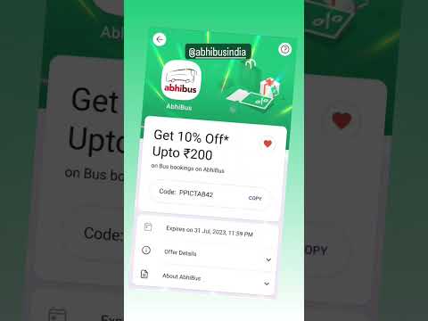 Get 10% Off* Upto 200 on Bus bookings on Abhi Bus ♾️♾️🙏🙏😉😉🤣🎁😎