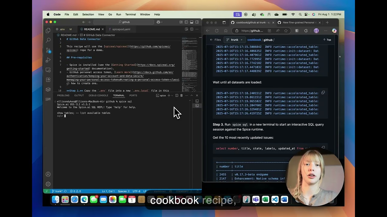 How to set up a GitHub Data Connector with Spice.ai OSS